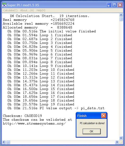 Post Your Super PI Mod v1.5 Scores - PC parts